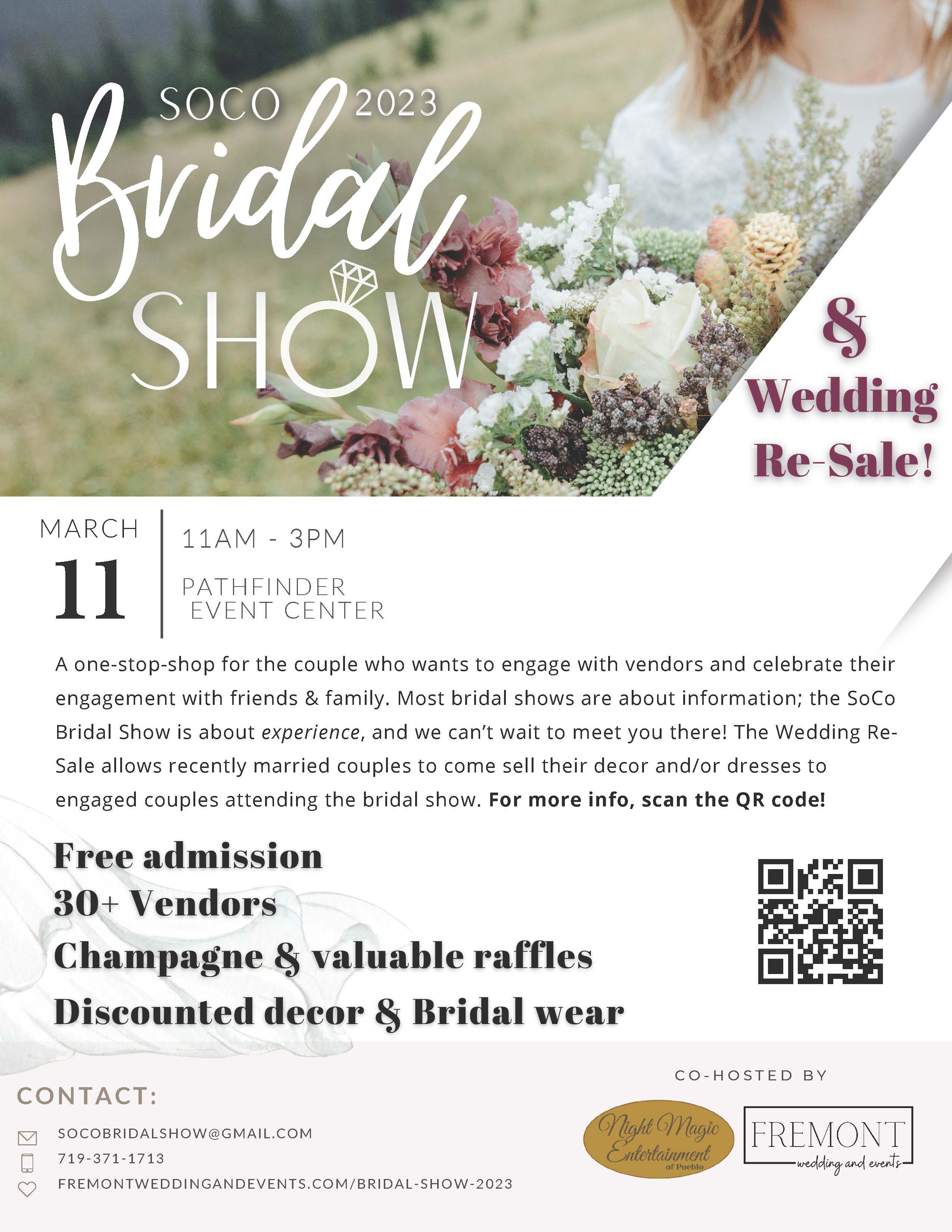 2023 SoCo Bridal Show Flyer – Pathfinder Park Event Center